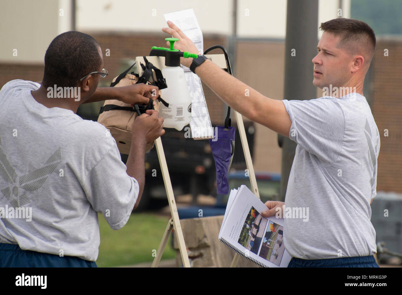 U.S. Air Force Reserve Senior Airman Joshua Pirtle (Left) and Tech. Sgt ...