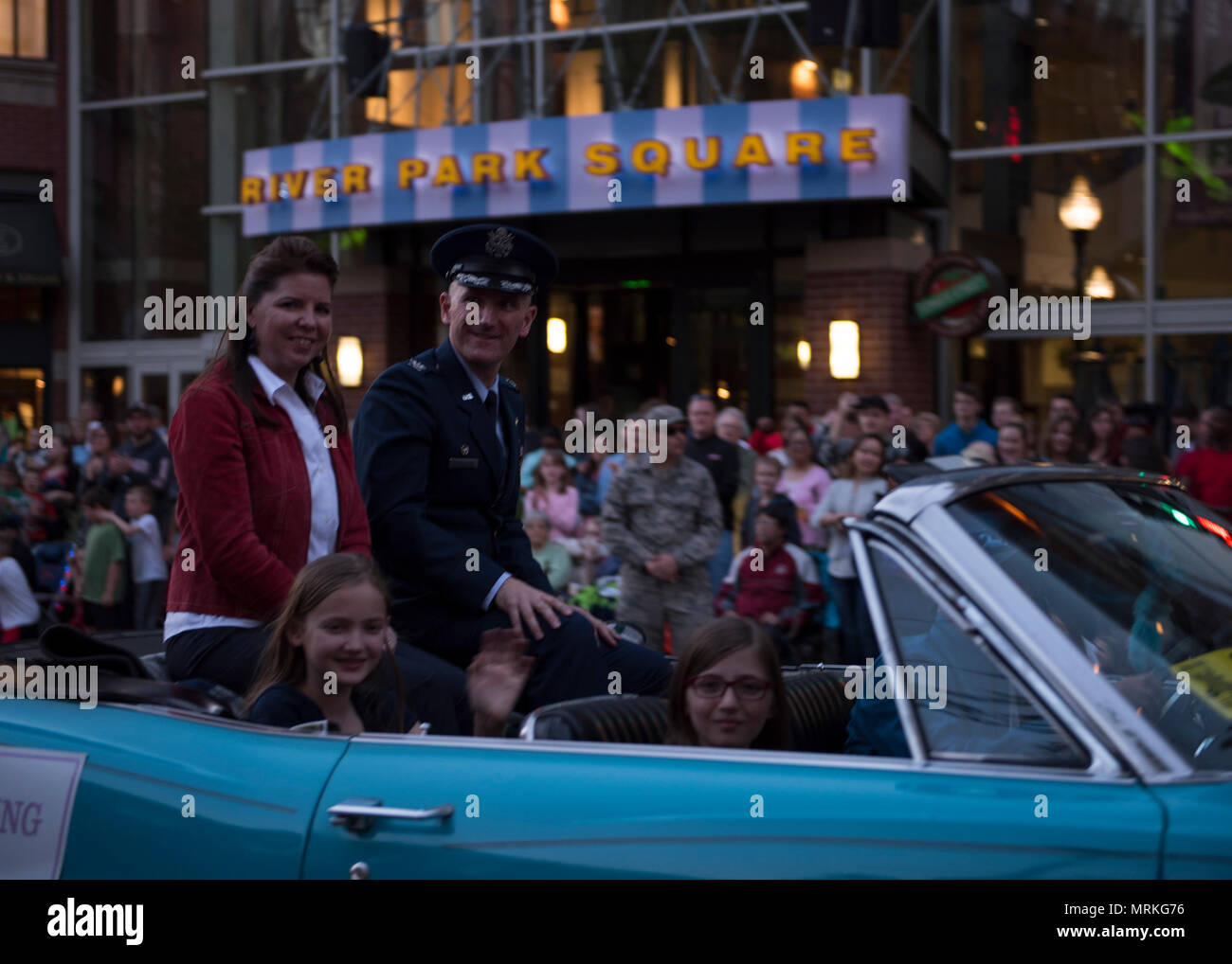 Col. Ryan Samuelson, 92nd Air Refueling Wing commander, rides with his ...