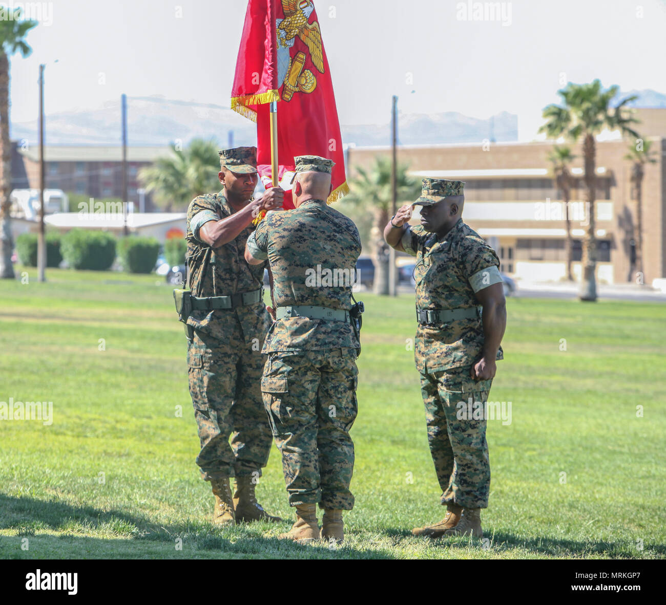 Lt. Col. Philip C. Laing, outgoing commanding officer, 3rd Light ...