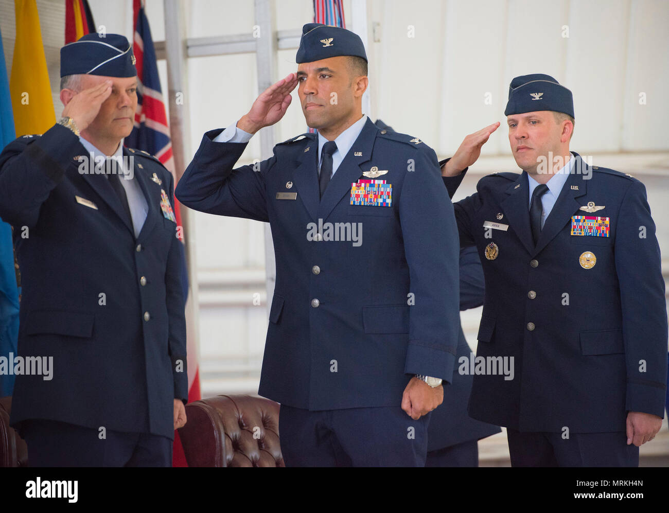 Maj. Gen. Glen VanHerck, Air Force Warfare Center commander, Col ...