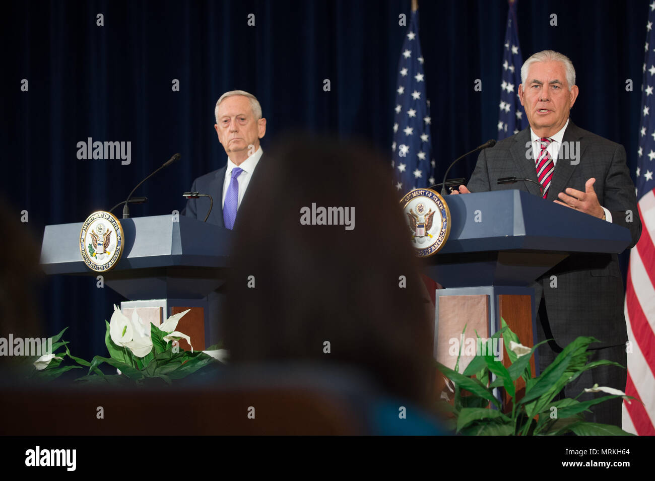Secretary of State Rex Tillerson and Secretary of Defense Jim Mattis ...