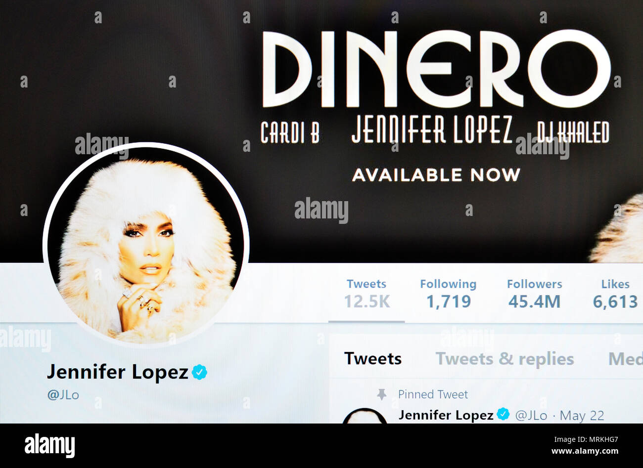 Jennifer lopez twitter hi-res stock photography and images - Alamy