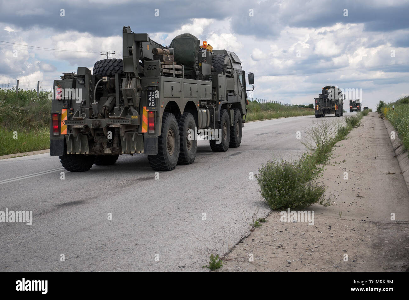 18th June 2017 A British convoy continues its journey in Greece with a ...