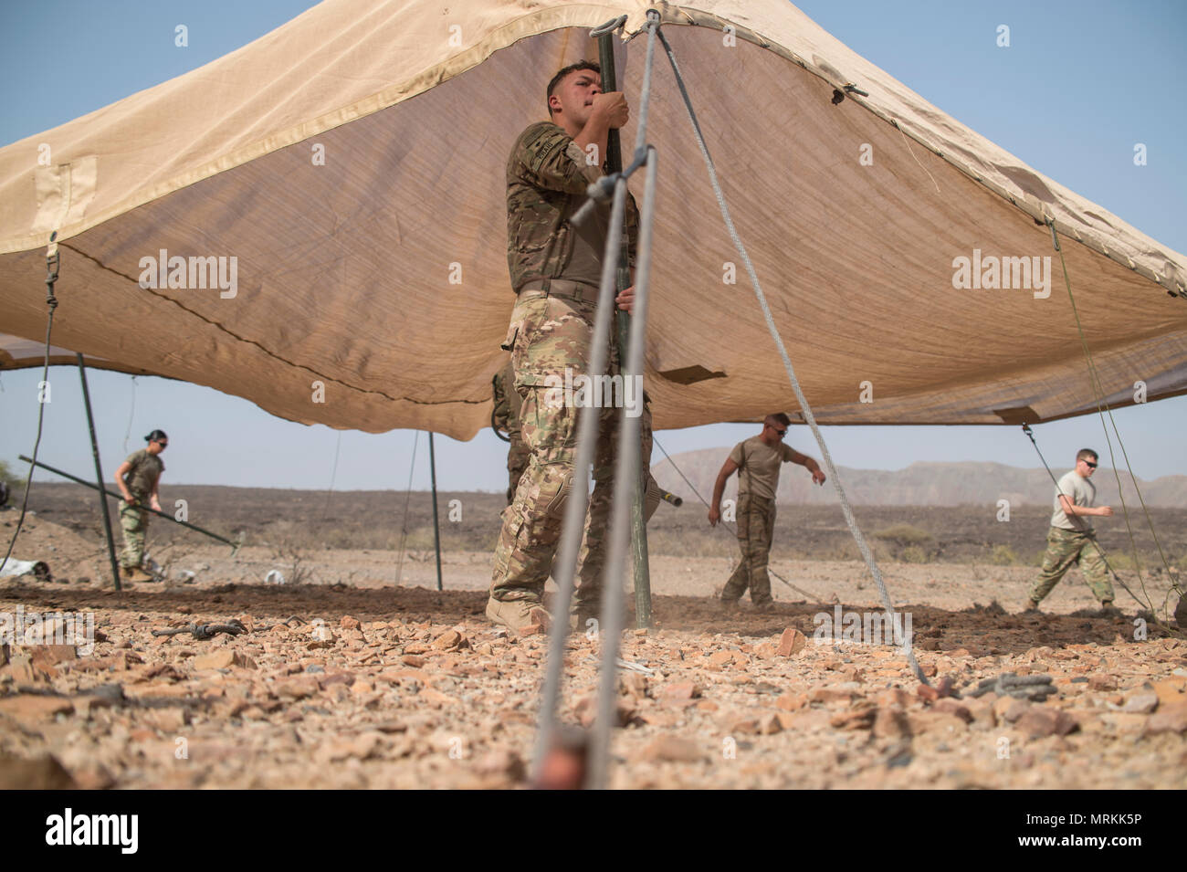 U.S. Army Soldiers of the East African Reaction Force, B Company ...