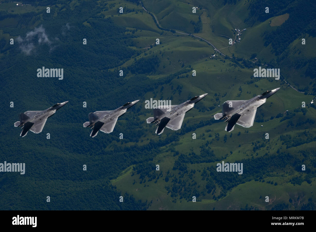 U.S. Air Force Col. Peter Fesler, 1st Fighter Wing commander, flies in ...