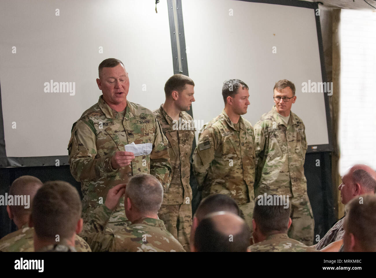 North Carolina Army National Guard Col. Timothy Aiken, commander of the ...
