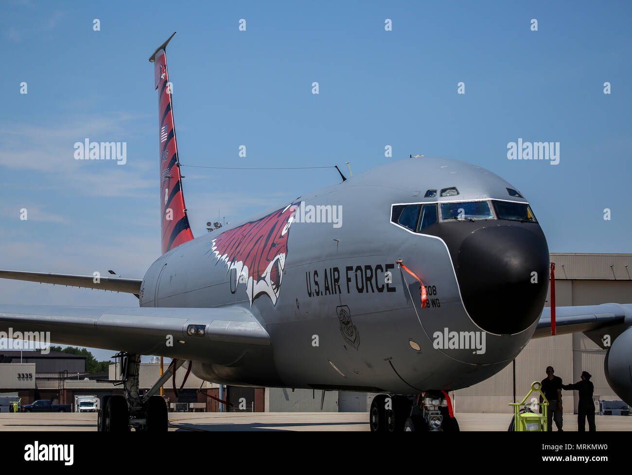 A U.S. Air Force KC-135 Stratotanker from the New Jersey Air National ...