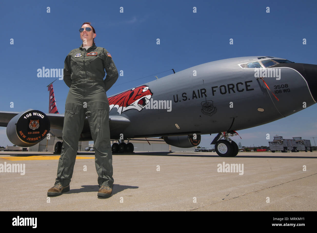 U.S. Air Force Master Sgt. Jennifer Bowen, a boom operator with the New ...