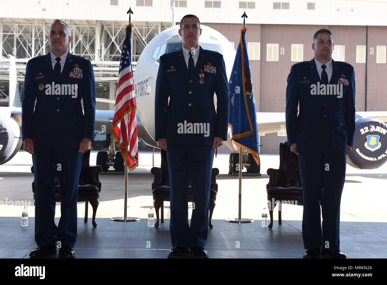 Col. Grant Izzi, 22nd Maintenance Group commander, Lt. Col. Patrick ...