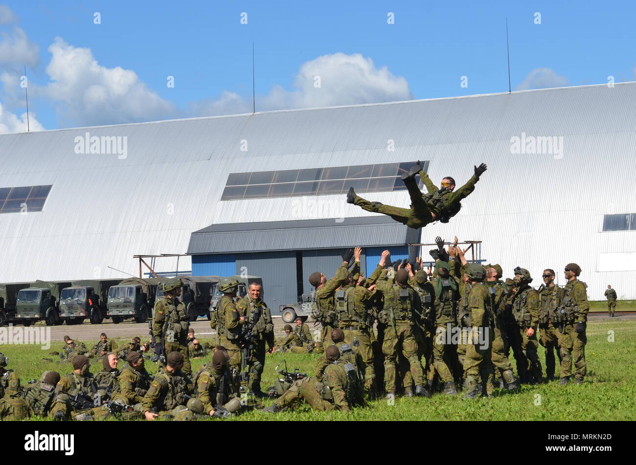 Lithuanian Soldiers from King Mindaugas Hussar Battalion, Mechanized ...