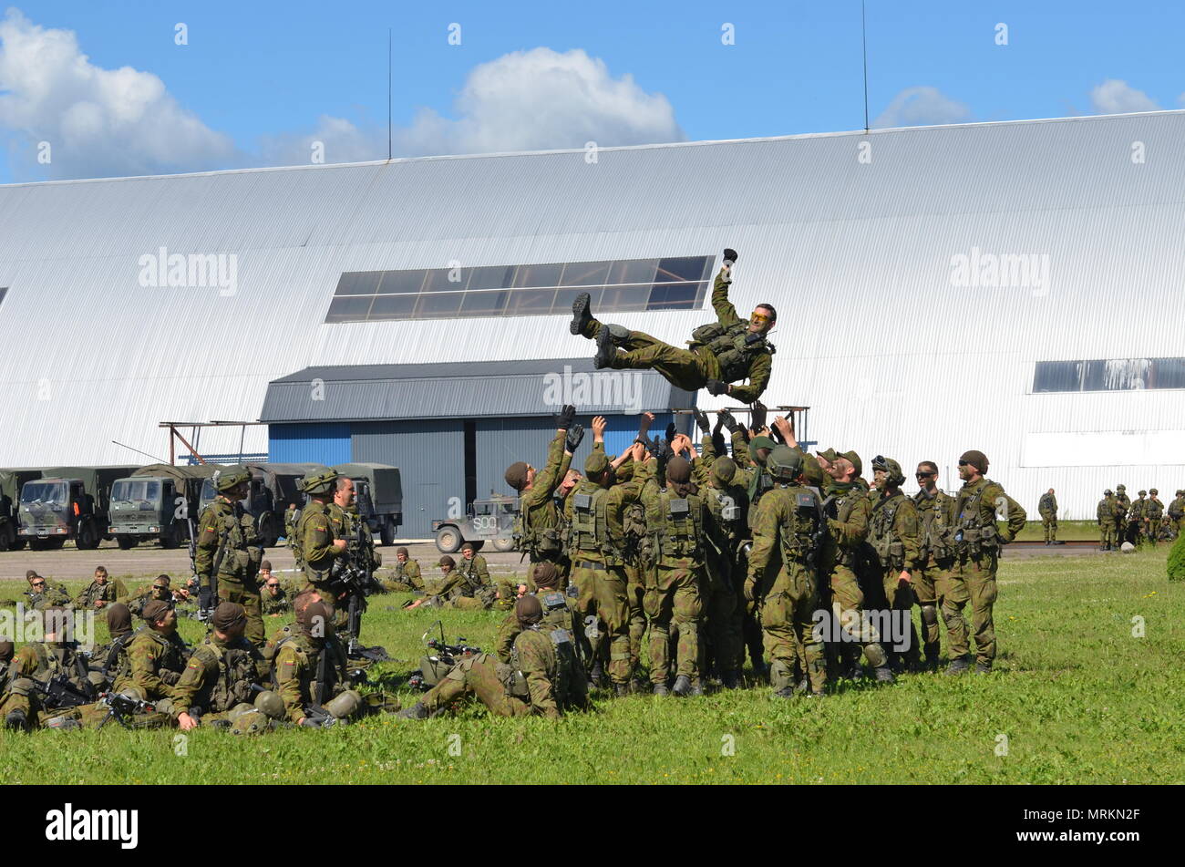 Lithuanian Soldiers from King Mindaugas Hussar Battalion, Mechanized ...