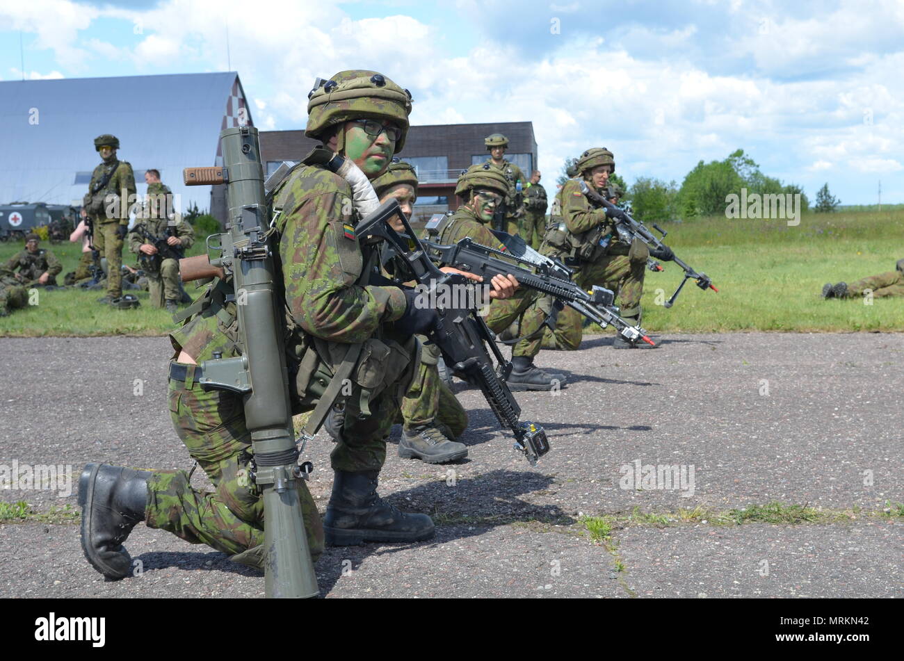 Lithuanian Soldiers from King Mindaugas Hussar Battalion, Mechanized ...