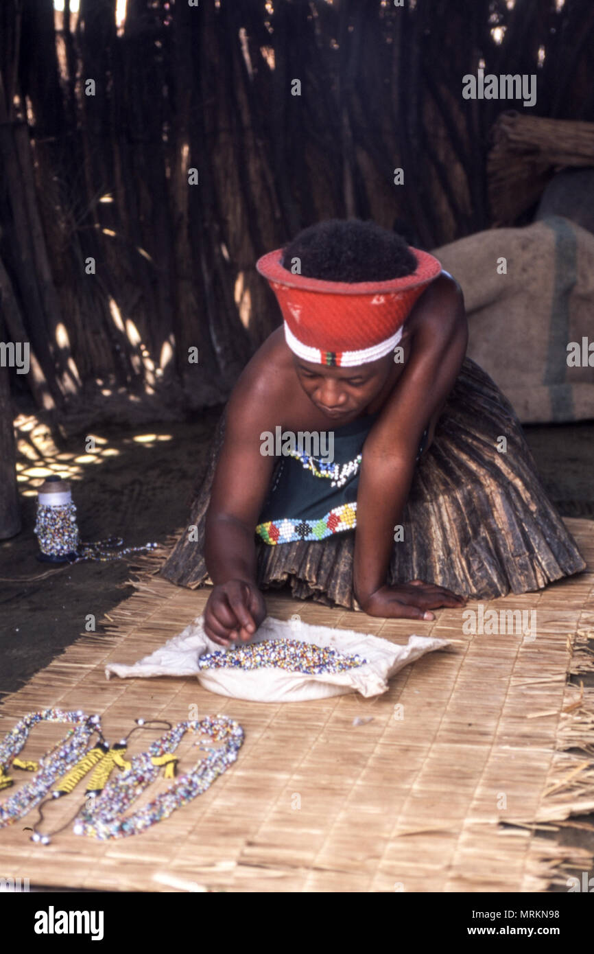 Zulu people at the Shakaland Zulu Village, Nkwalini Valley, Kwazulu ...