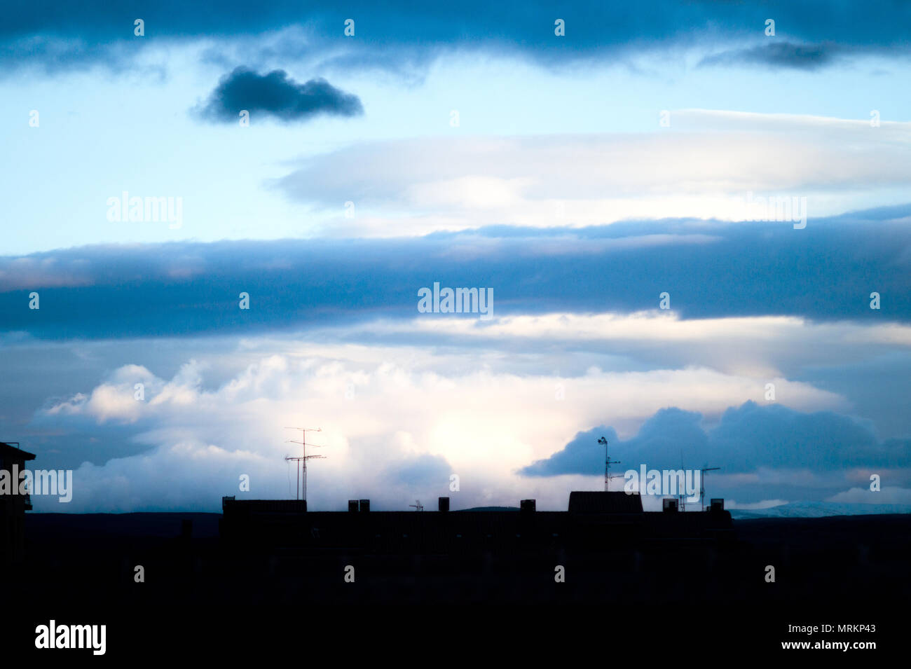 Sky with clouds and high contrast colors. Tranquil scene Stock Photo ...
