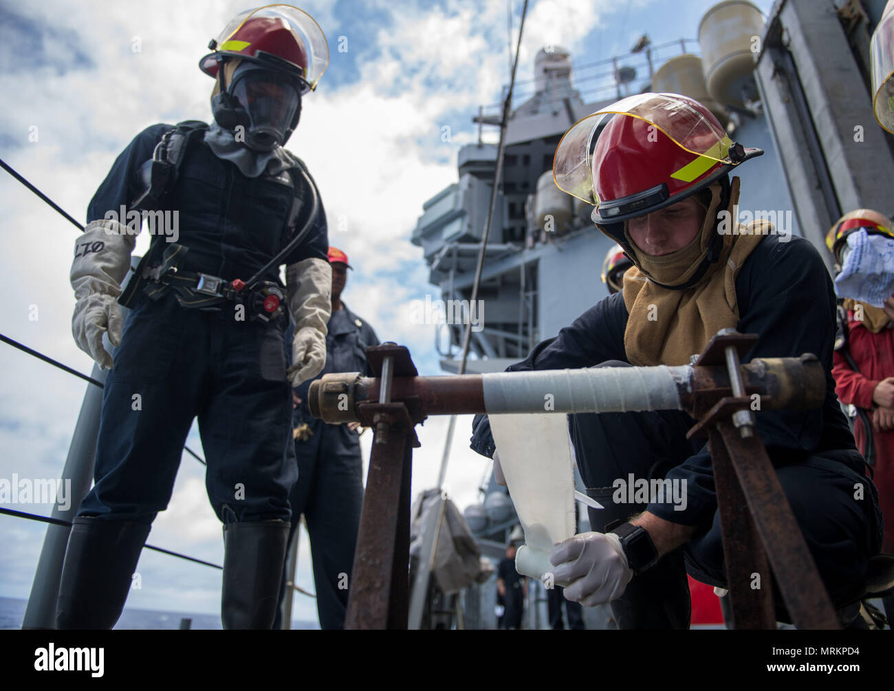 170610-N-VR594-0068 PACIFIC OCEAN (June 10, 2016) Damage Controlman 3rd ...