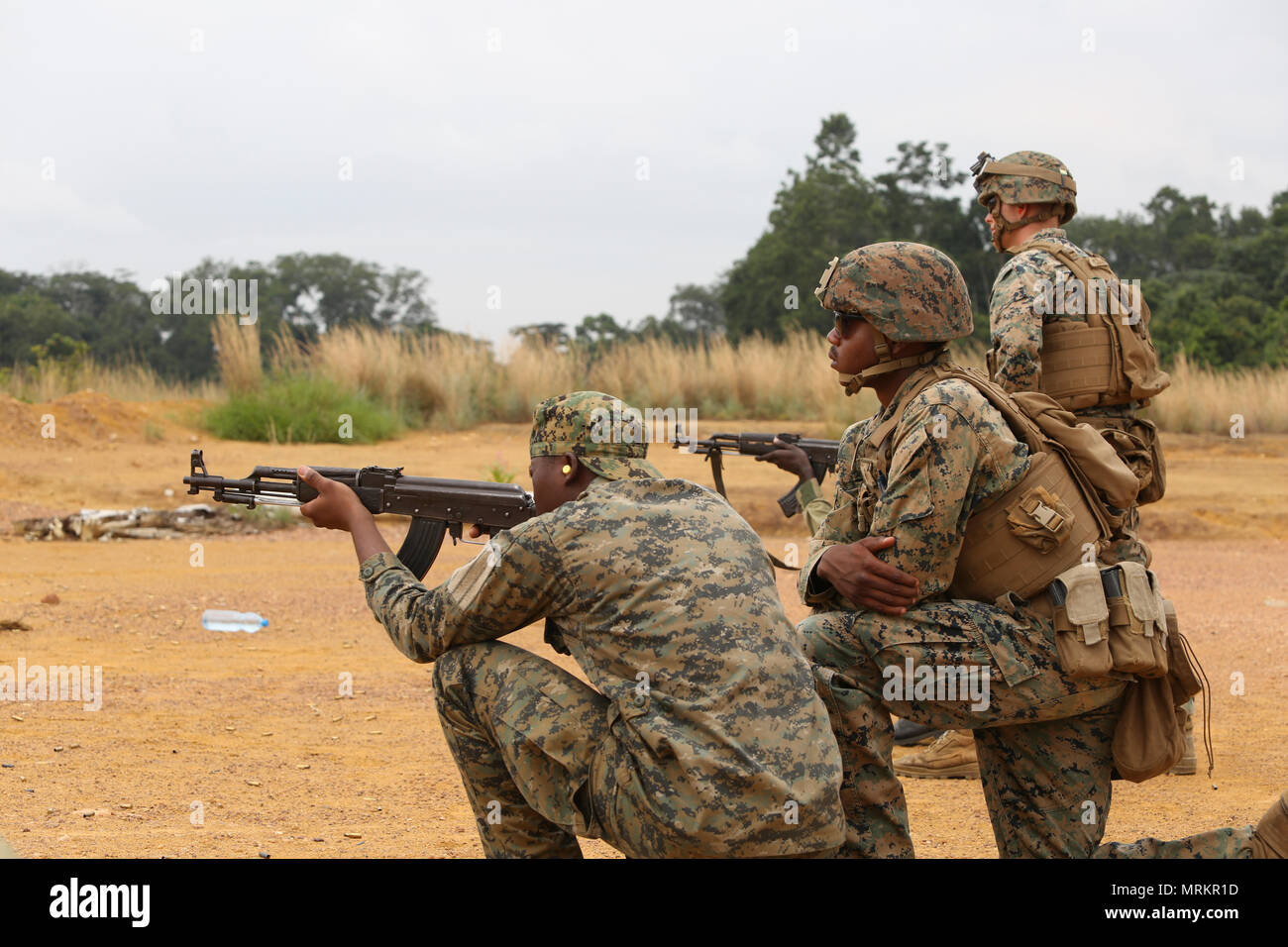 U.S. Marine Corps Lance Cpl. Tyree Lane, a security cooperation team ...