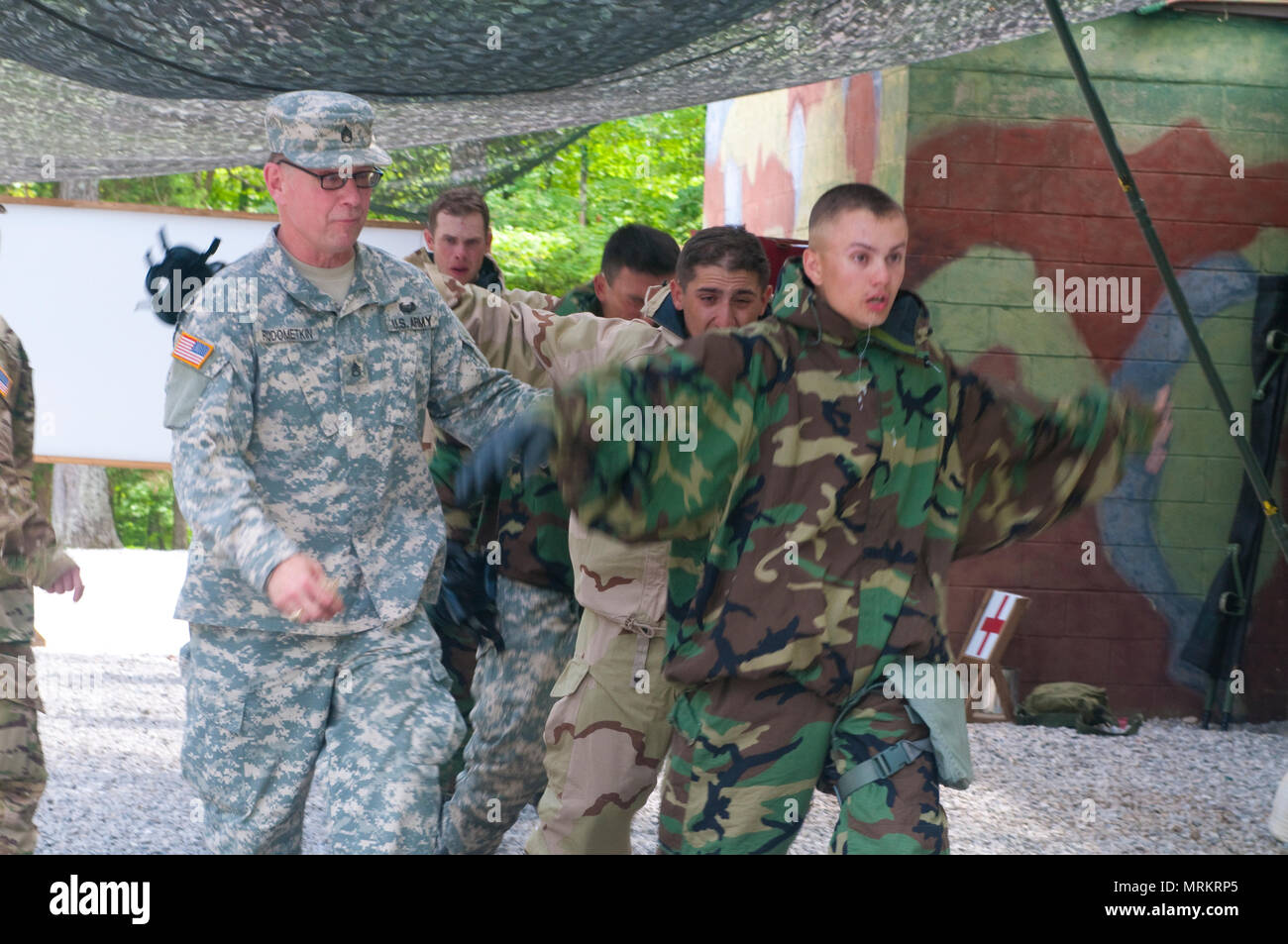 Staff Sgt. Steven Rudometkin, assigned to Task Force Wolf, guides ...
