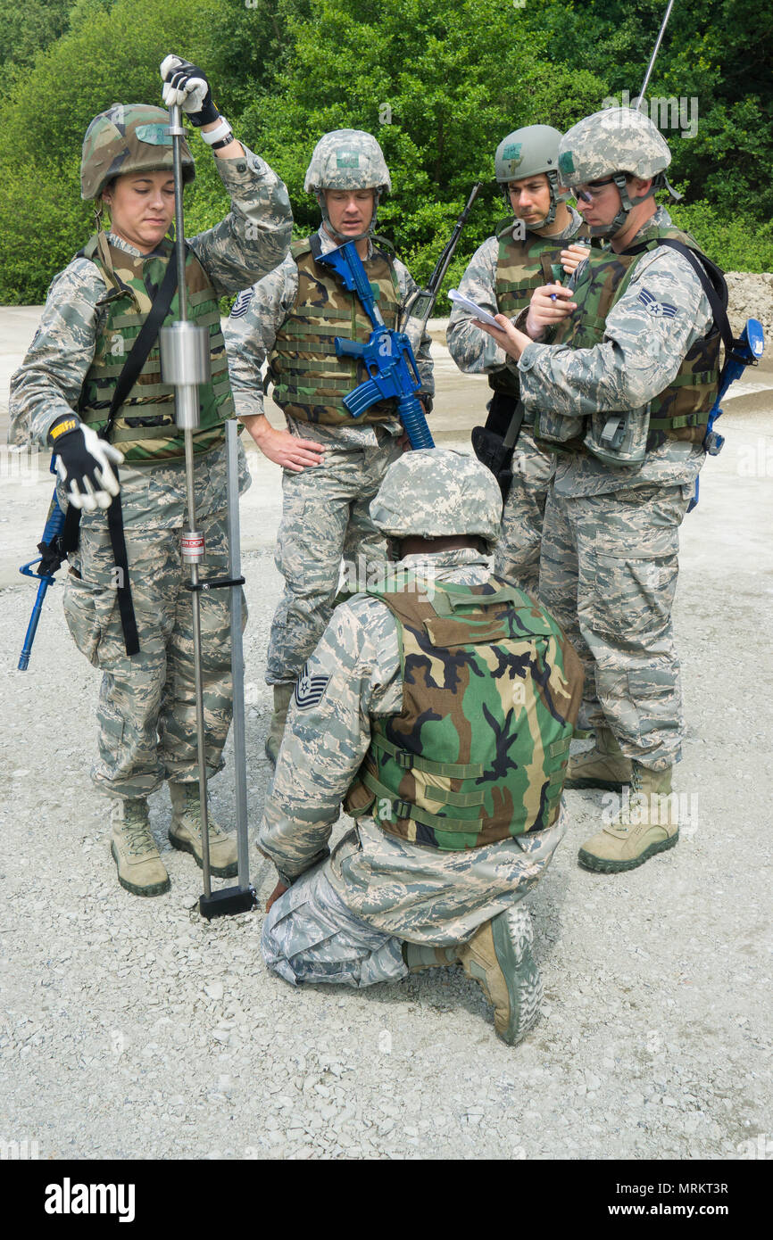 U.S. Air Force civil engineers from the 116th Air Control Wing, 116th ...