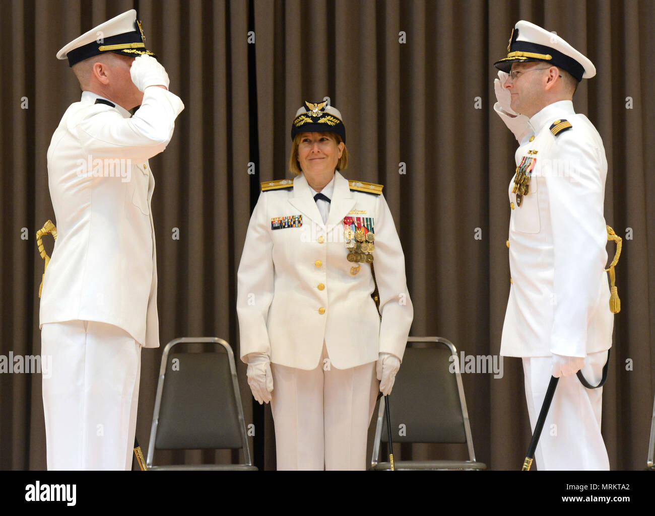 Capt. Scott Anderson, commander, Coast Guard Sector Delaware Bay (right ...