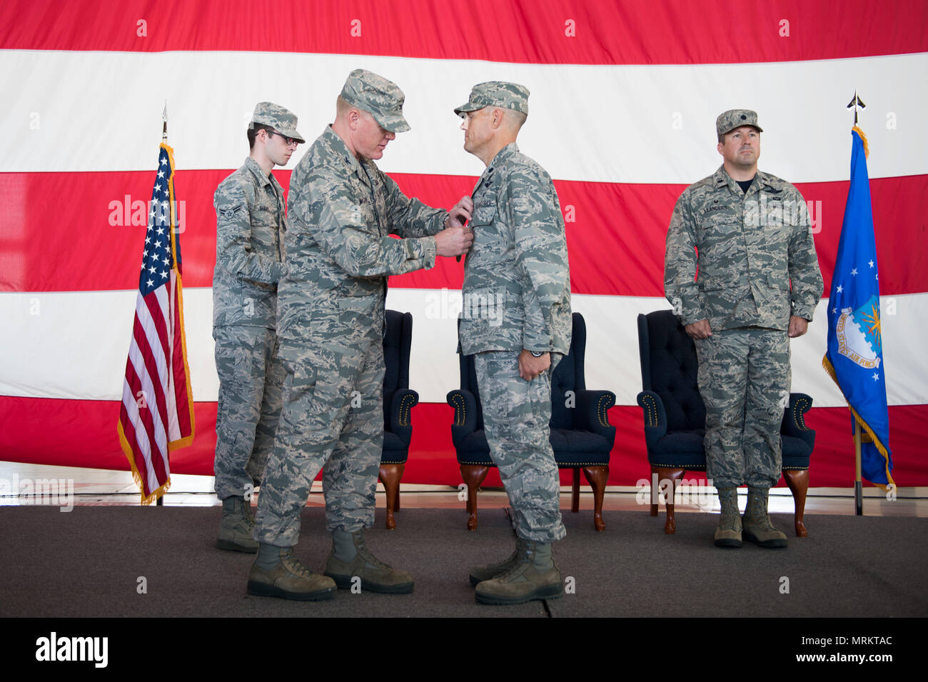 Col. Brian McCarthy, 366th Operations Group commander awards the ...