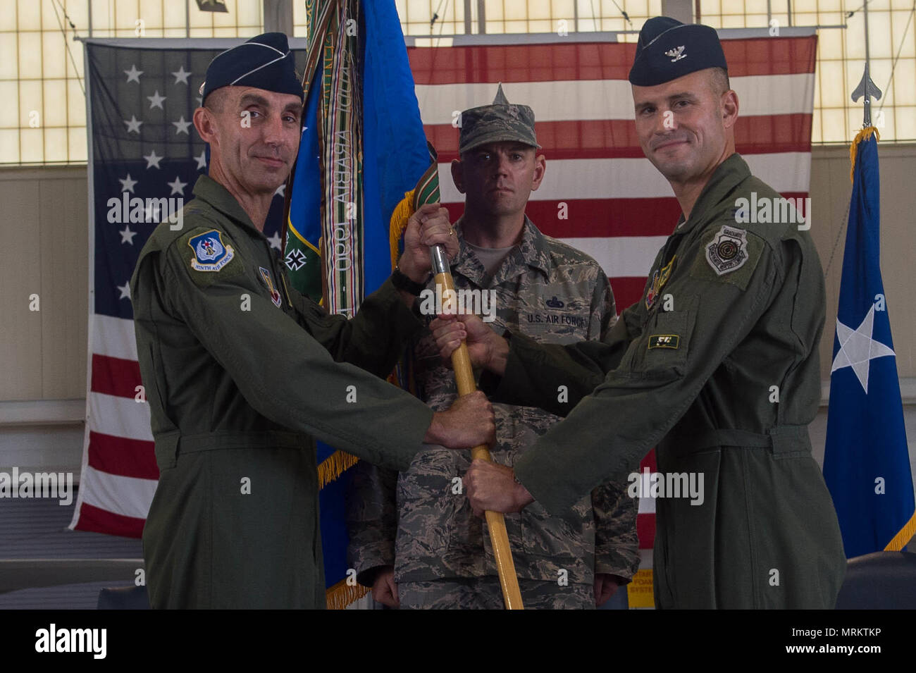 U.S. Air Force Col. Peter Fesler (right), former 1st Fighter Wing ...