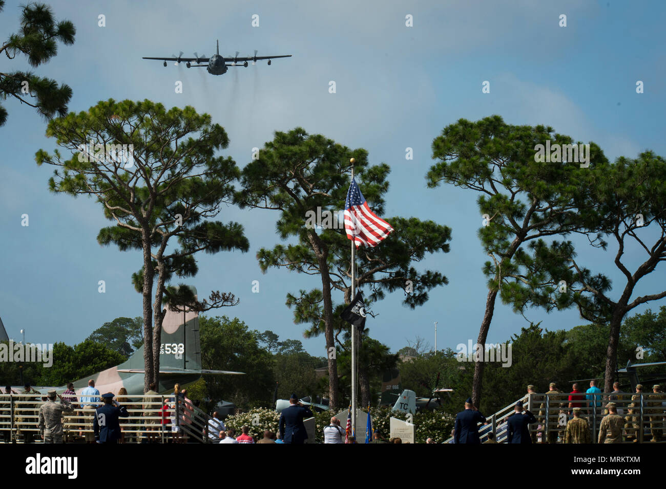 A 15th Special Operations Squadron MC-130H Combat Talon II flies over ...