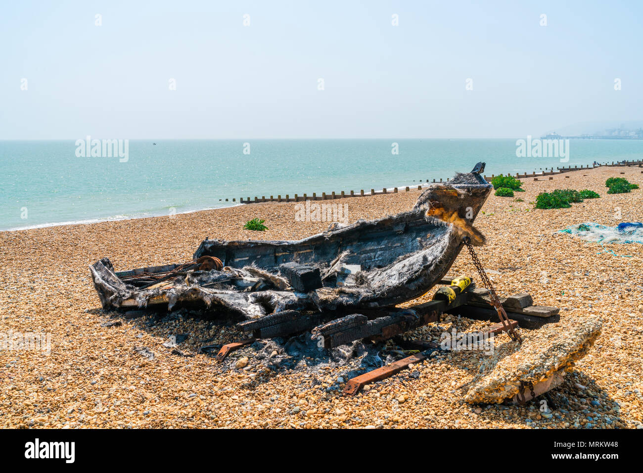 Burnt boat hi-res stock photography and images - Alamy