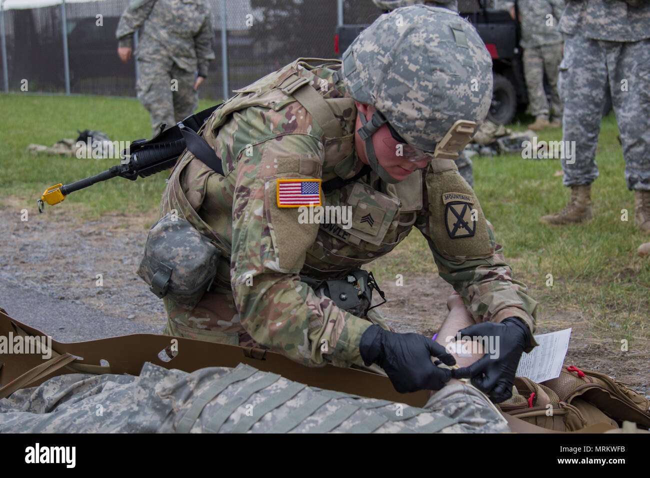 U.S. Army Sgt. Kayla Towle, medic, Charlie Company (Medical), 186th ...