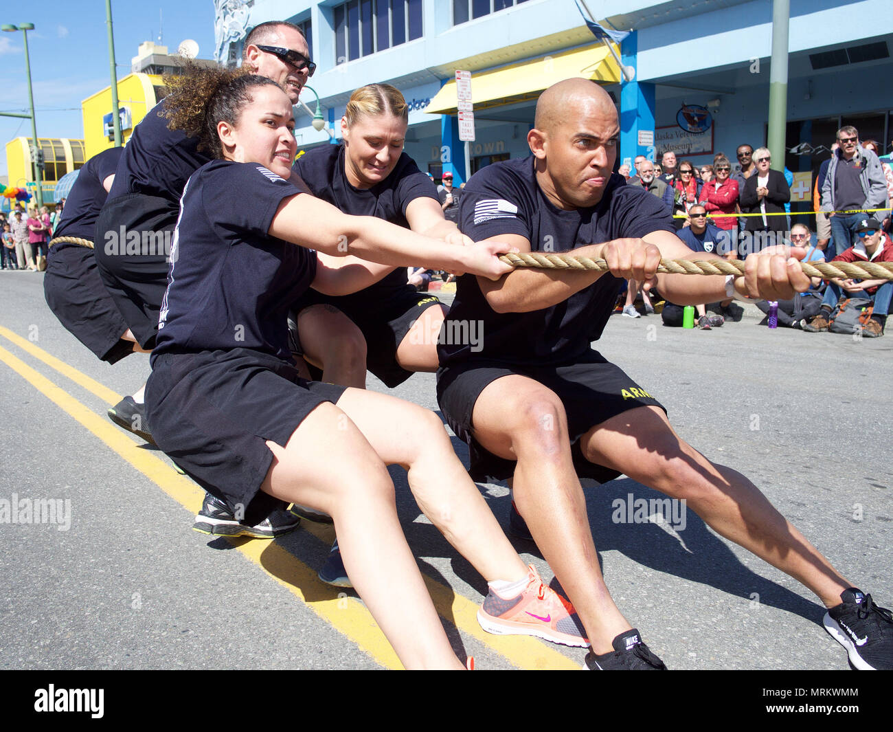 The Alaska Army National Guard team Swole Patrol, led by Ace Ventura ...