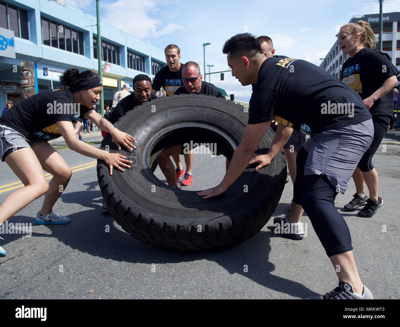 The Alaska Air National Guard team Arctic Guardians participates in a ...