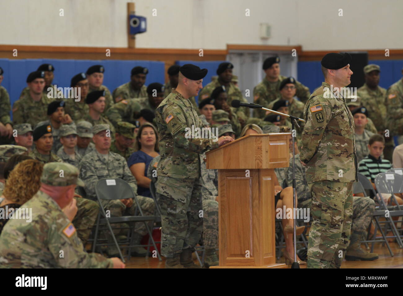 Lt. Col. Scott M. Dellinger of Houston, Texas, outgoing commander, 1st ...