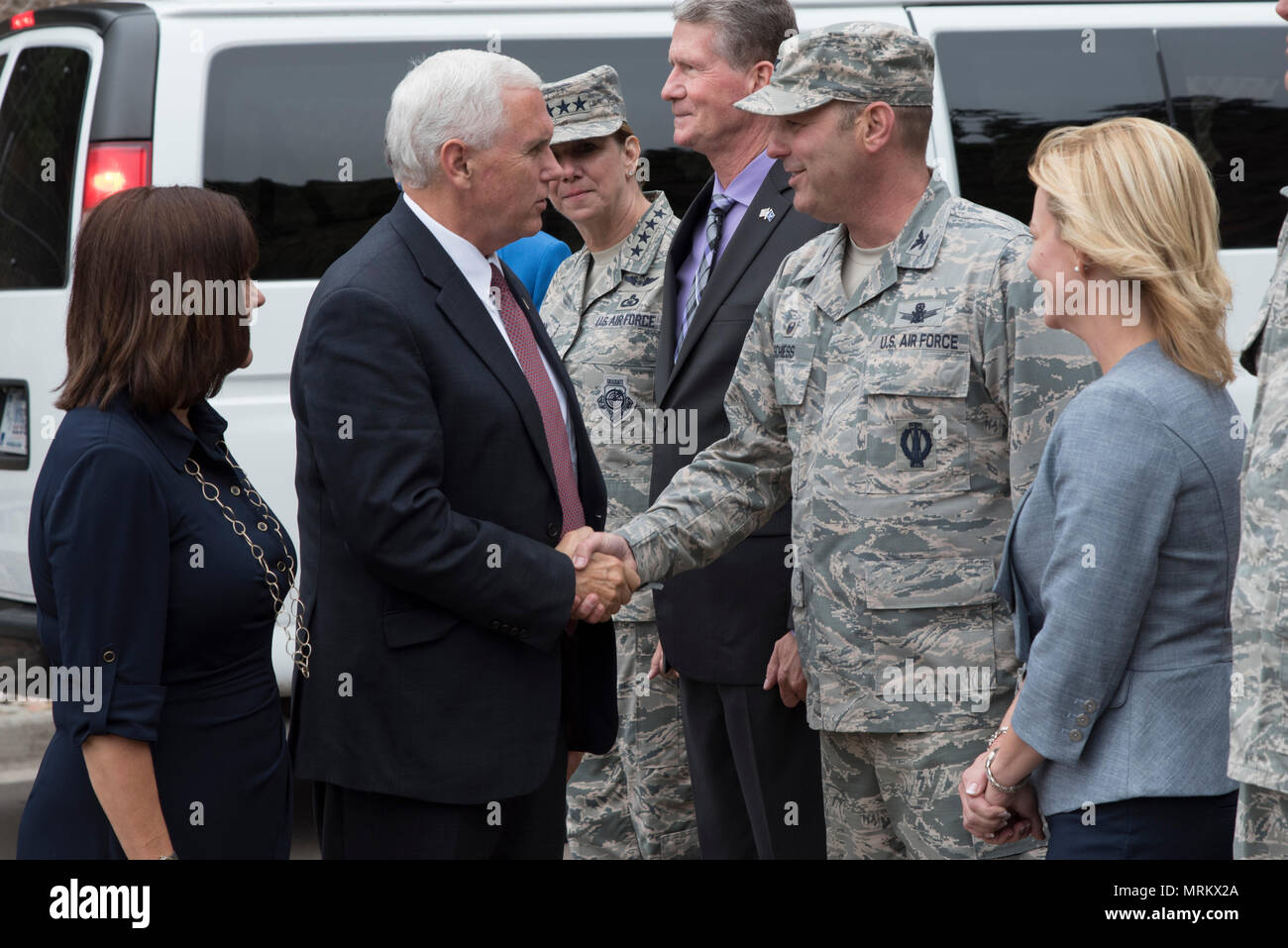 CHEYENNE MOUNTAIN AIR FORCE STATION, Colo. - Vice President Mike Pence ...