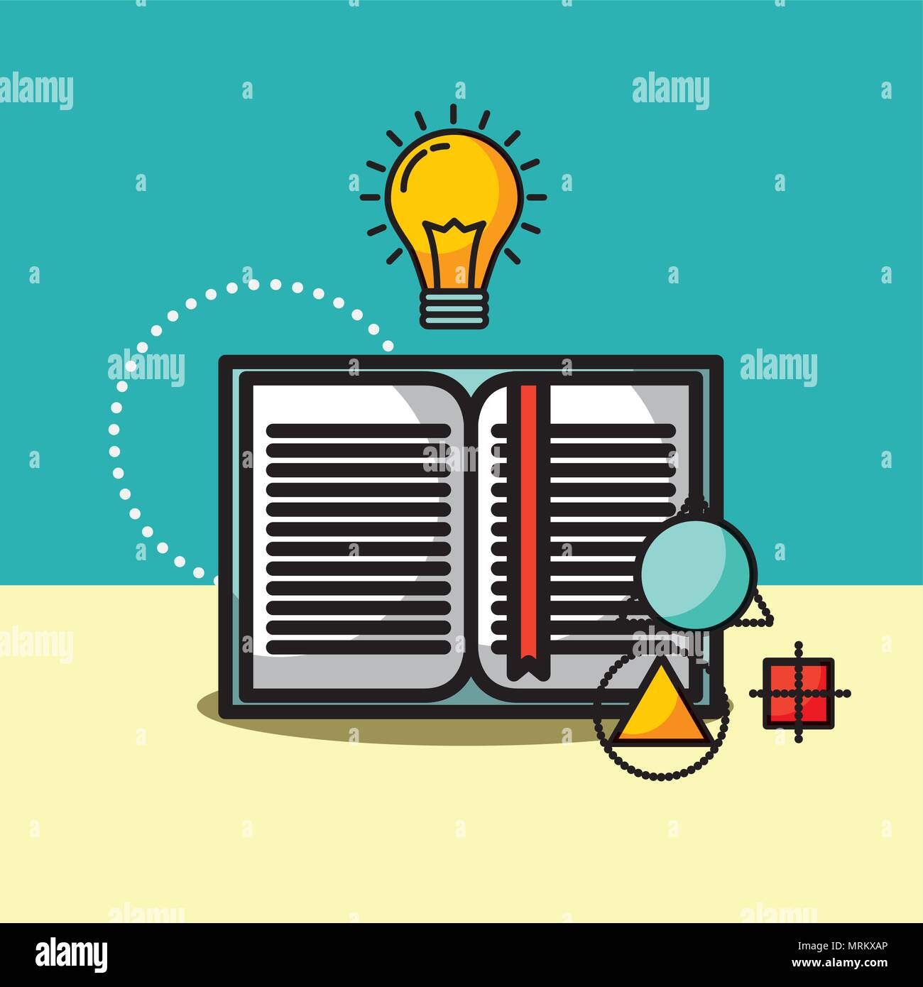 open book bulb light idea creativity vector illustration Stock Vector Image & Art - Alamy