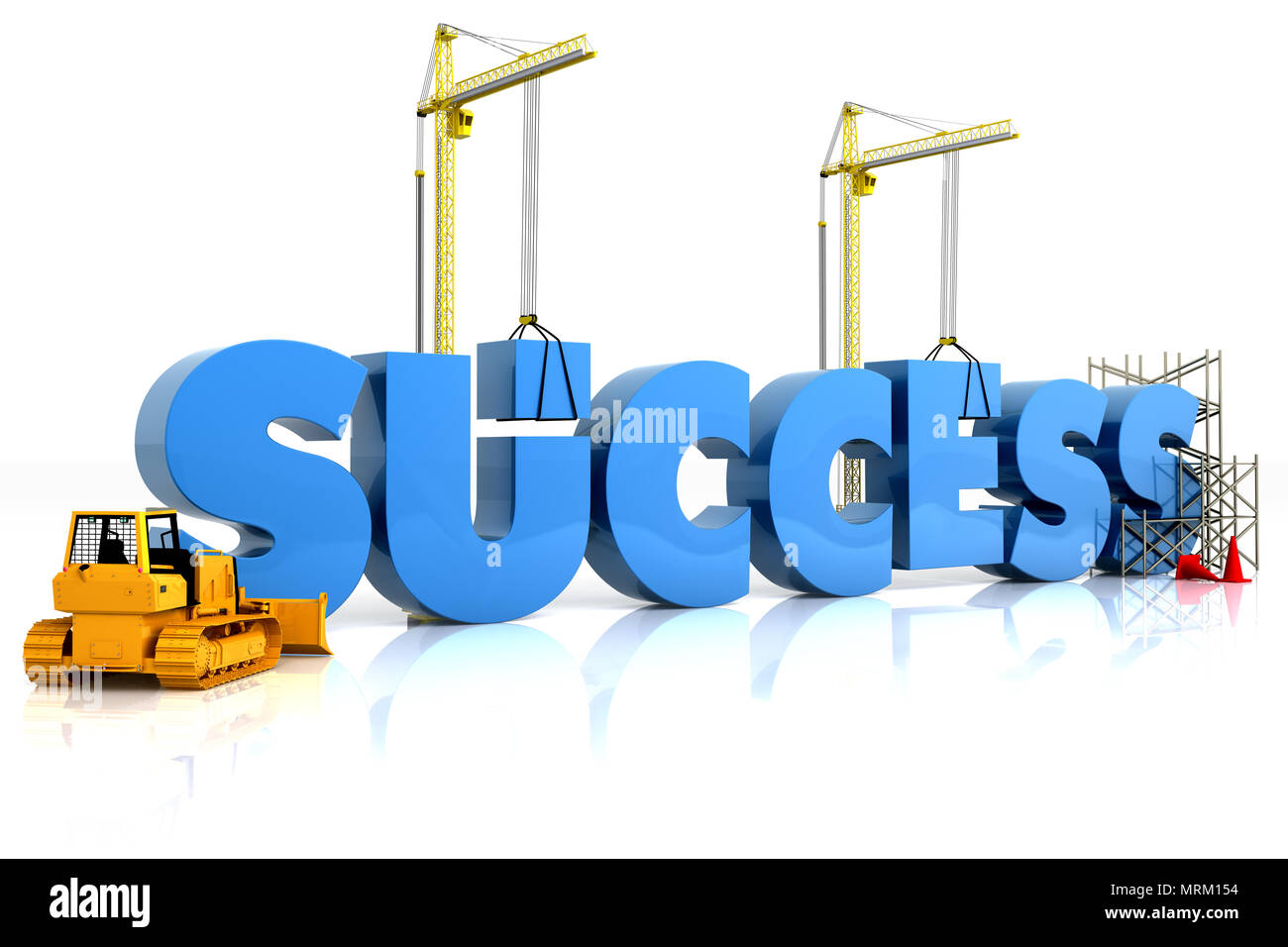 Building your success, building SUCCESS word, representing business ...