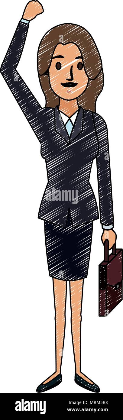 Executive business woman cartoon scribble Stock Vector Image & Art - Alamy