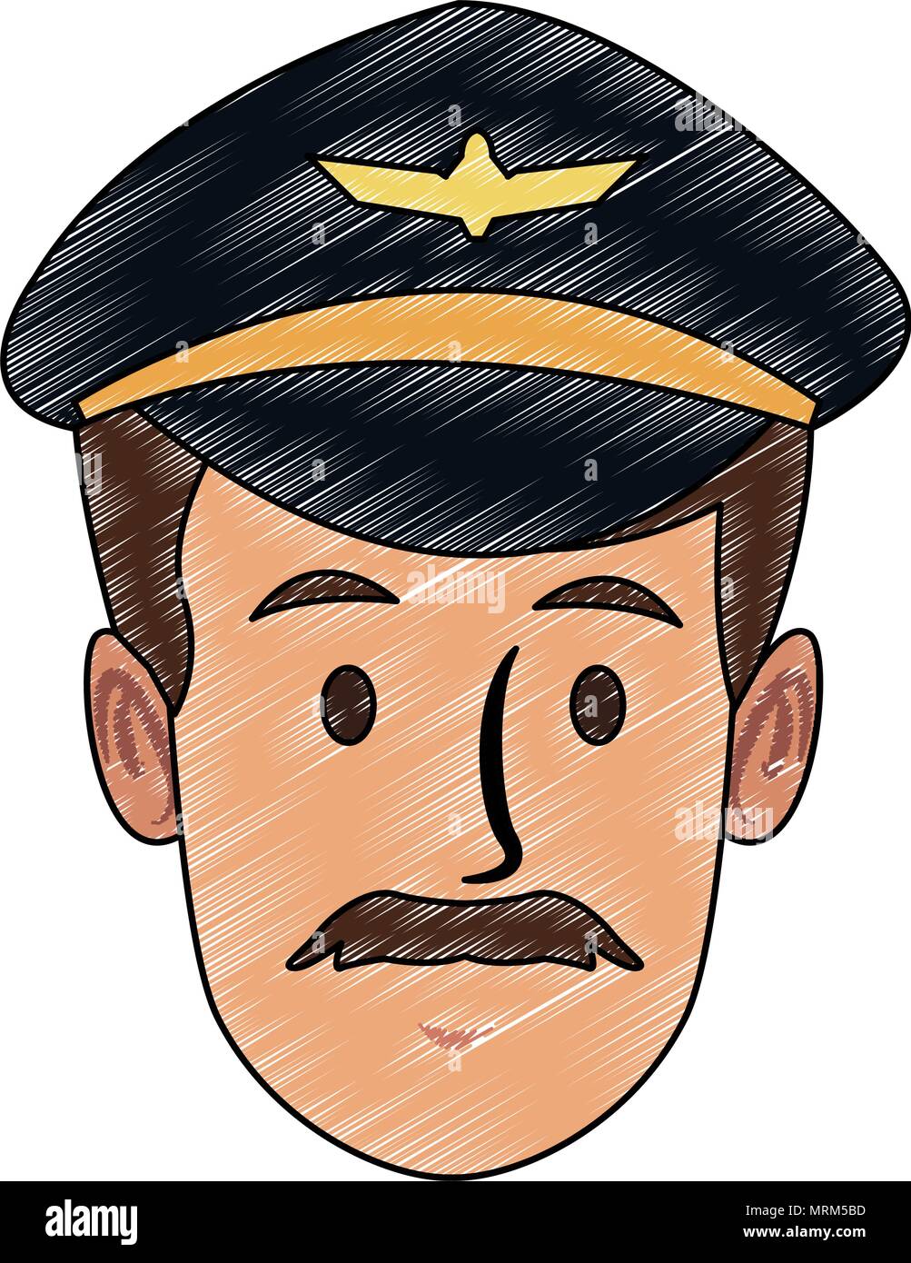 Airlines pilot face scribble Stock Vector Image & Art - Alamy