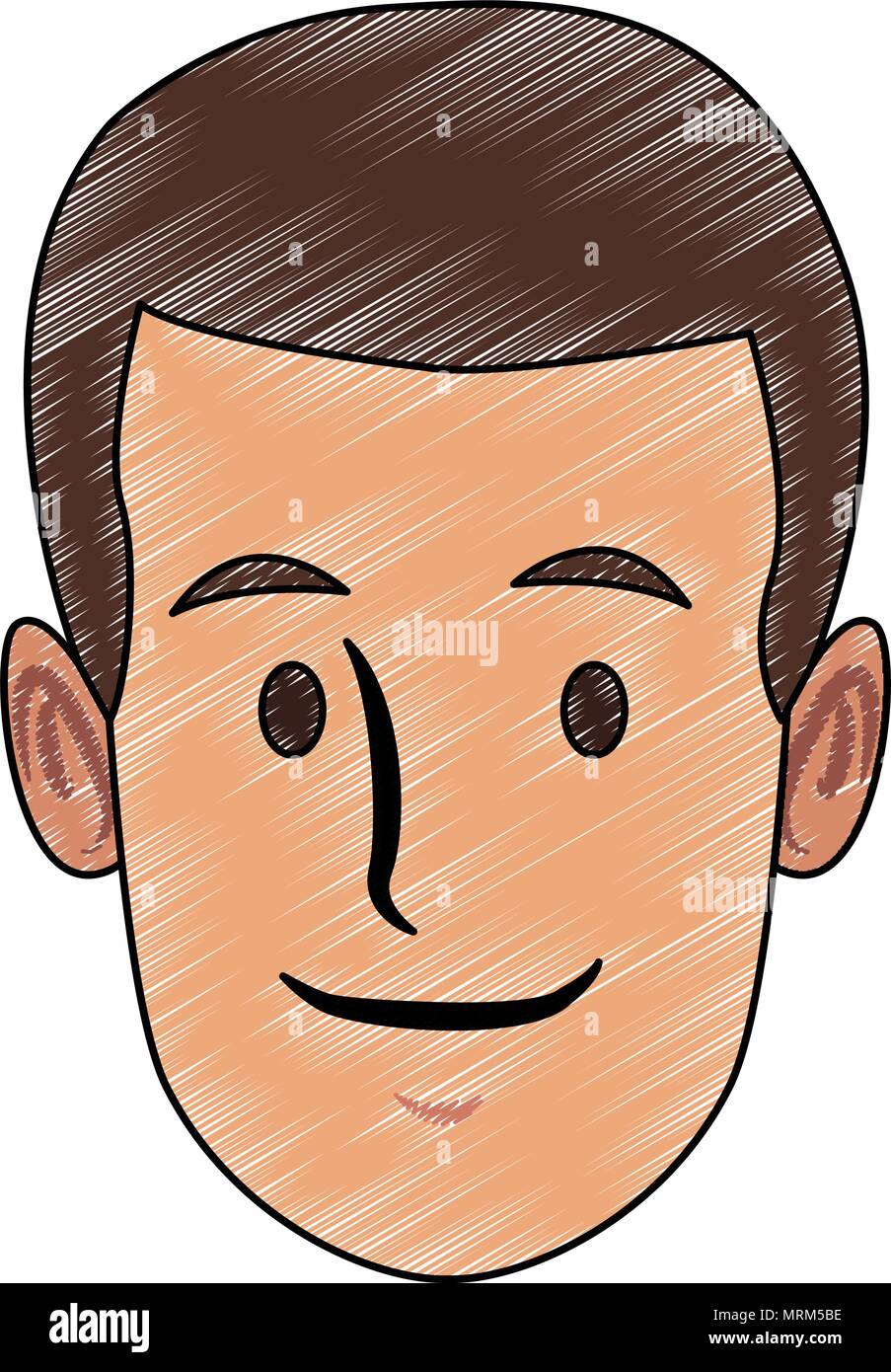 Man face cartoon scribble Stock Vector Image & Art - Alamy