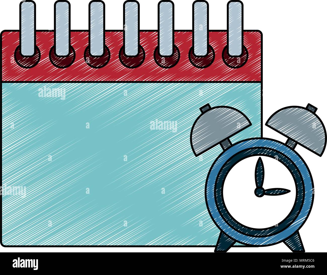 Calendar and clock scribble Stock Vector Image & Art - Alamy