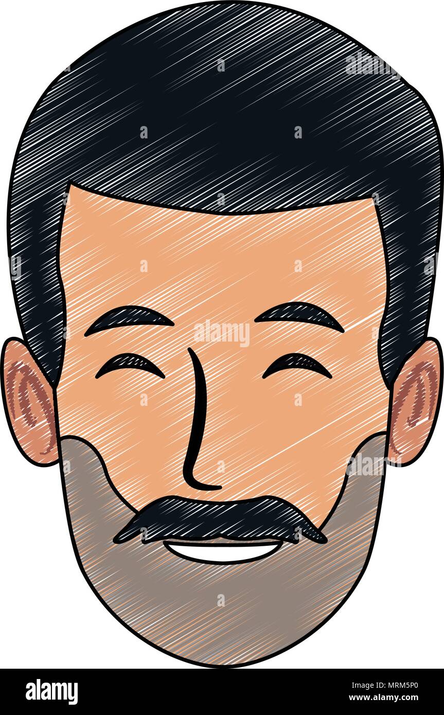 Man face cartoon scribble Stock Vector Image & Art - Alamy