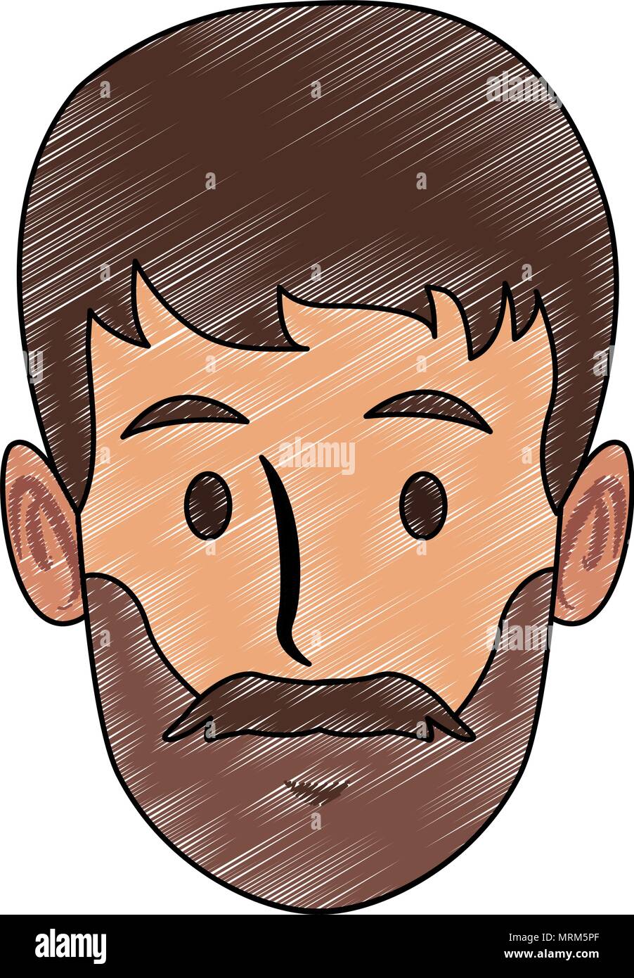 Man face cartoon scribble Stock Vector Image & Art - Alamy
