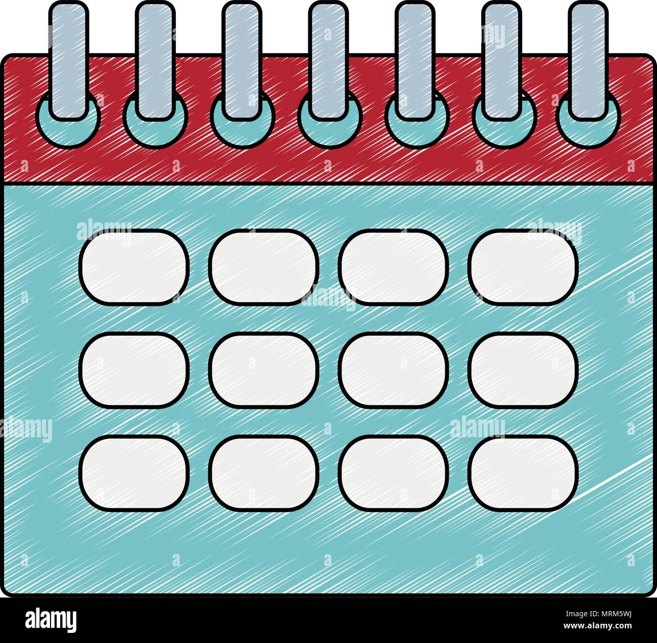 Calendar and schedule symbol scribble Stock Vector Image & Art - Alamy