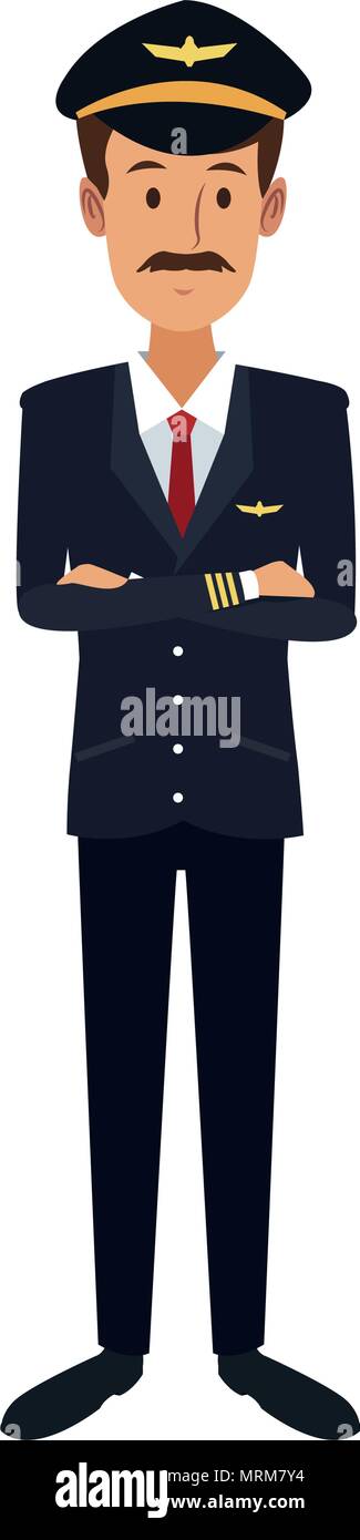 Airliner commercial pilot cartoon Stock Vector Image & Art - Alamy