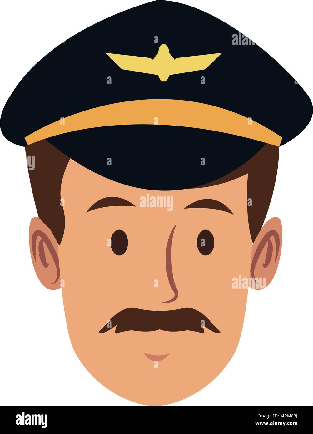 Airlines pilot face Stock Vector Image & Art - Alamy