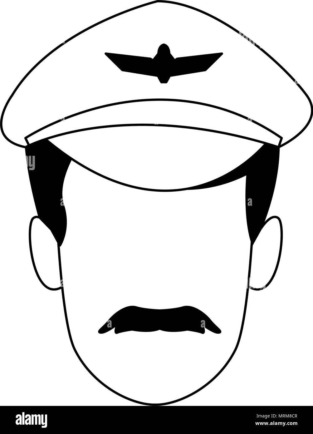 Cartoon Pilot Black and White Stock Photos & Images - Alamy