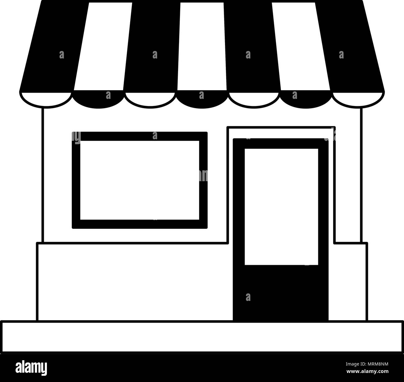 Shop exterior windows door Black and White Stock Photos & Images - Alamy