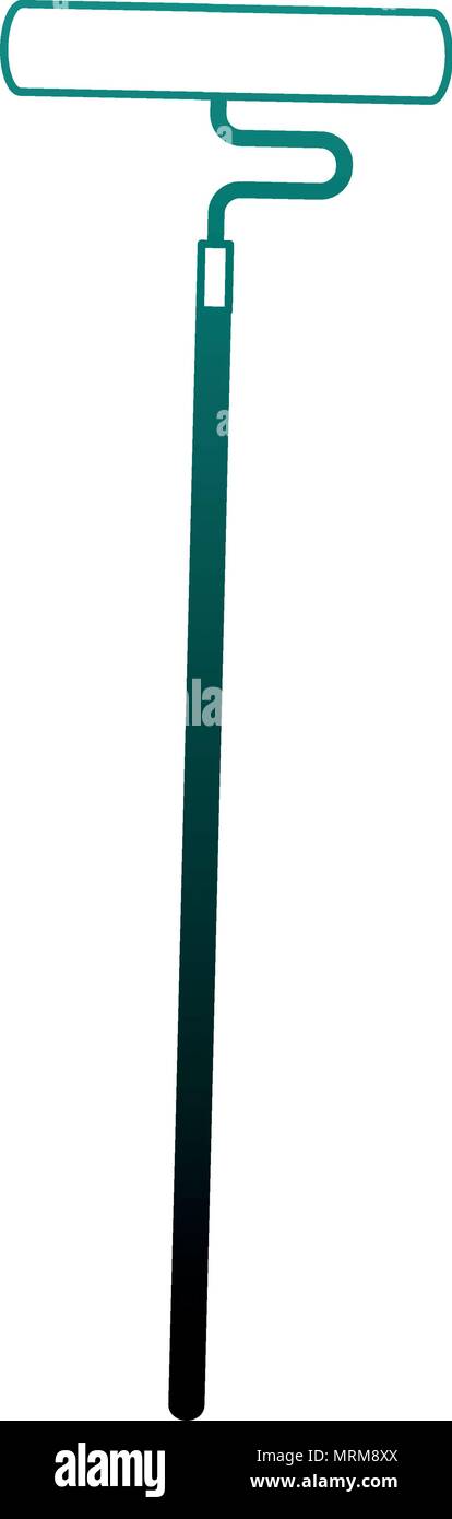 Paint roller blue in Stock Vector Images - Alamy