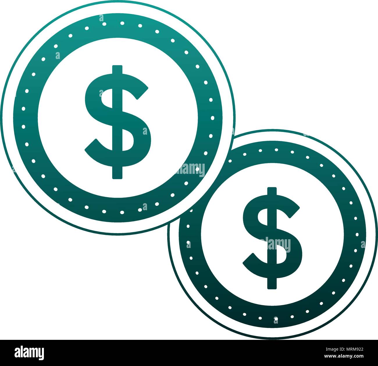 Money coins isolated in blue lines Stock Vector Image & Art - Alamy