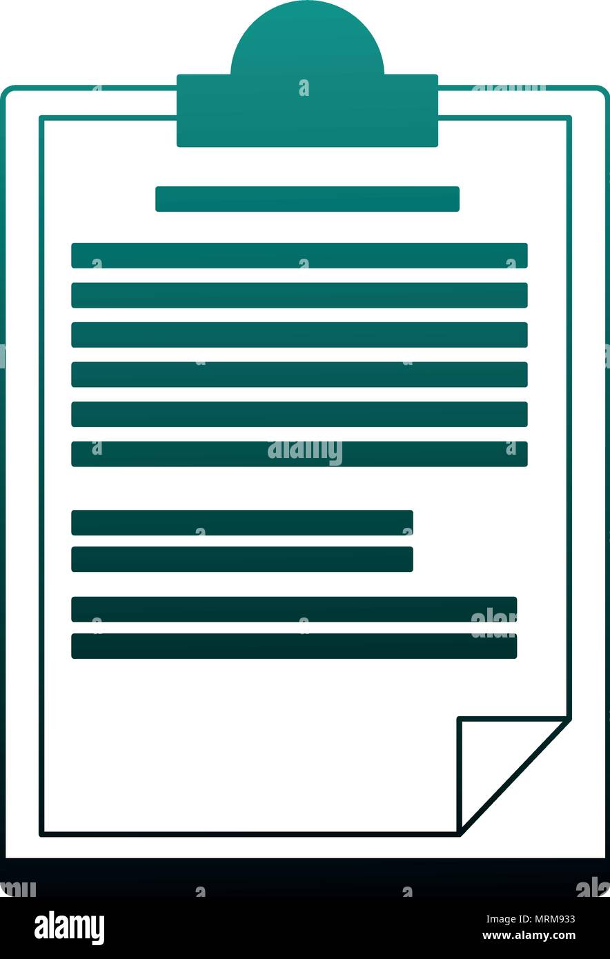 Document on clipboard in blue lines Stock Vector Image & Art - Alamy