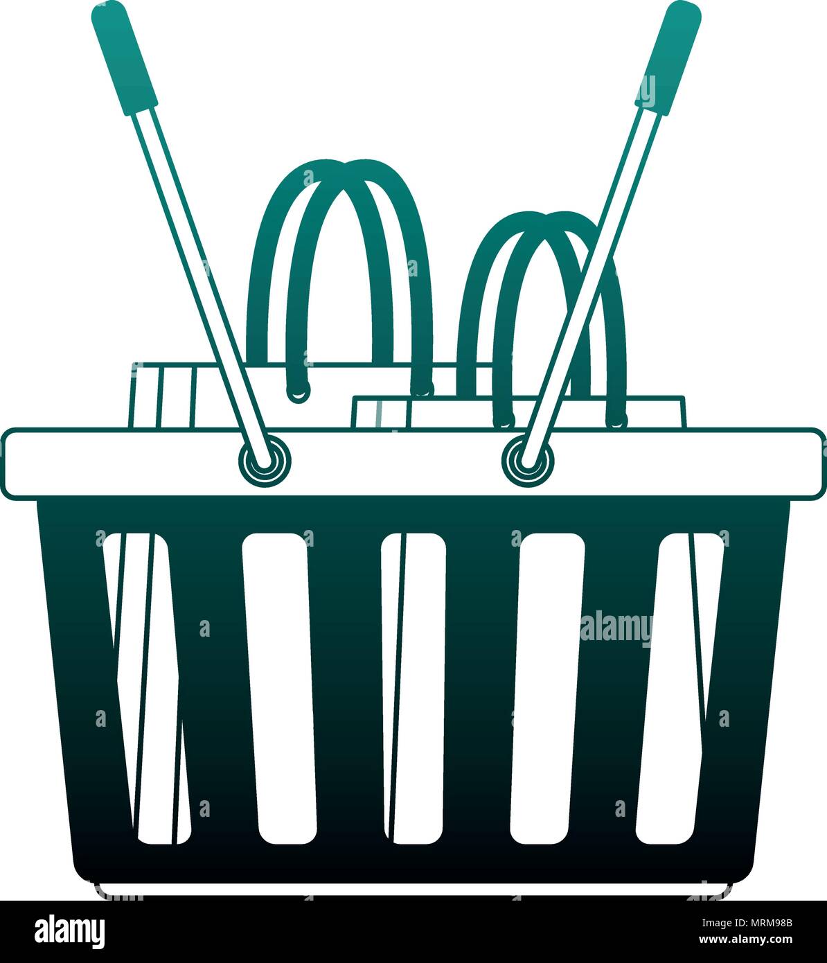 Blue color plastic basket Stock Vector Images - Alamy