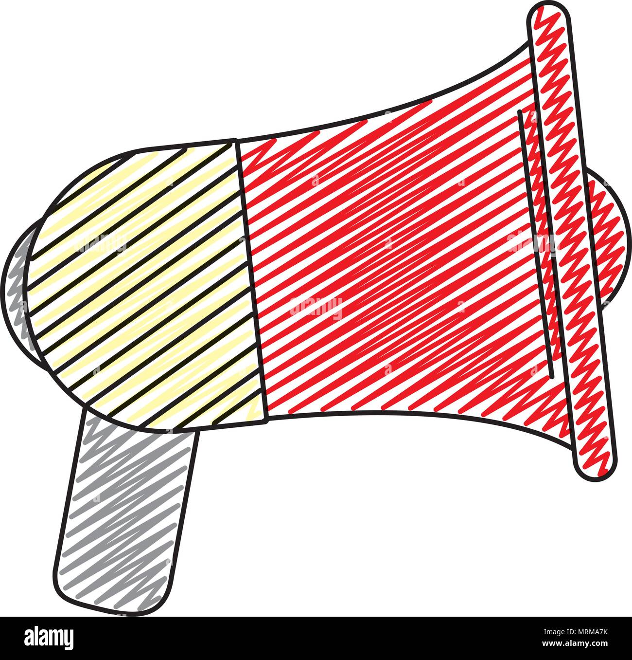 Megaphone sound device doodle Stock Vector Images - Alamy